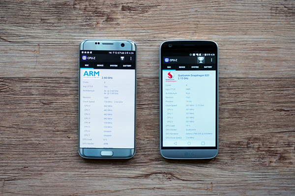 LG G5 vs 삼성 갤럭시S7, 성능비교해보니
